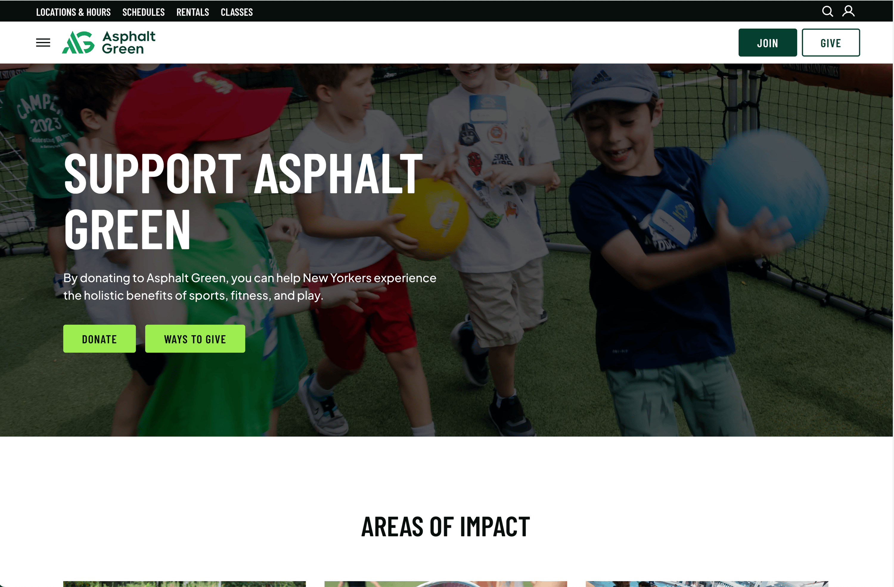 Asphalt Green New Website